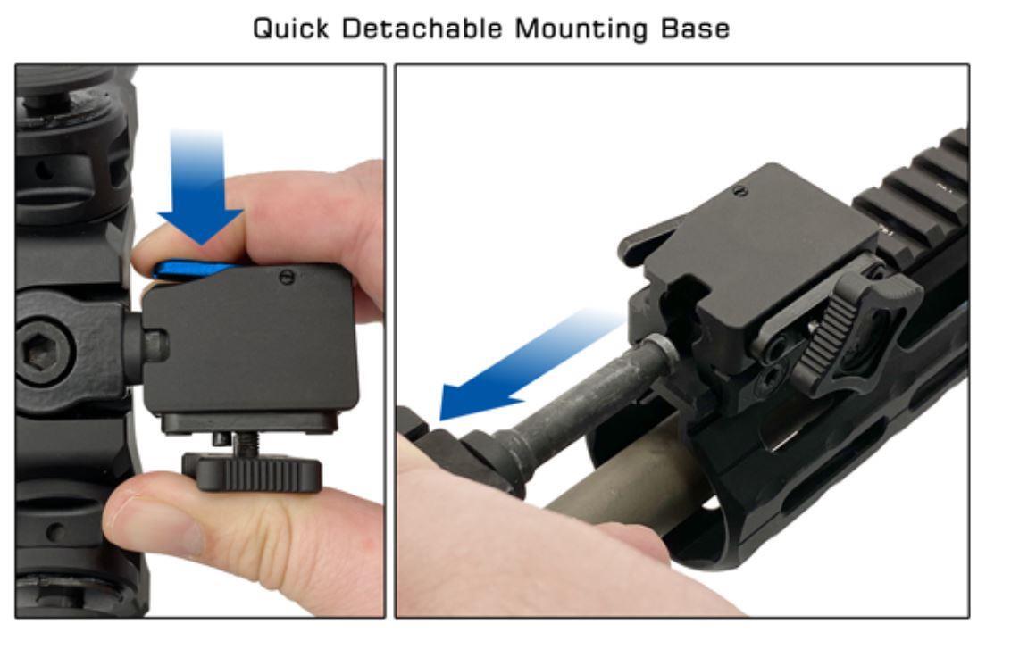 Leapers UTG Over Bore Bipod 7"-11" 177-279mm Center Height Picatinny TL ...