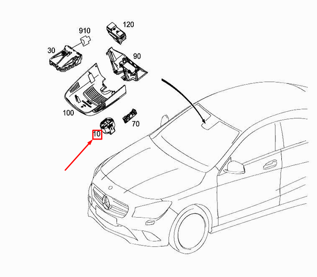 MERCEDES BENZ a Class W176 2012-2016 Rain Sensor A2469012504 for sale ...