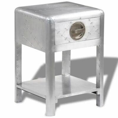 Aviator End Table with 1 Drawer Vintage Aircraft Airman Style vidaXL ...
