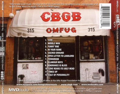 LIVING COLOUR CBGB OMFUG MASTERS NEW CD 760137478690| eBay