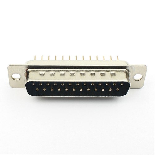 2Pcs D-SUB 25 Round Pin Male Straight Through Hole PCB Connector 2 Row ...