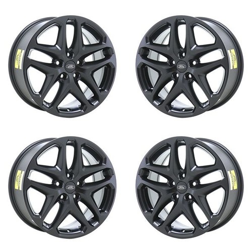 17" FORD FUSION SATIN BLACK WHEELS RIMS FACTORY OEM 3957 2013-2016 SET ...