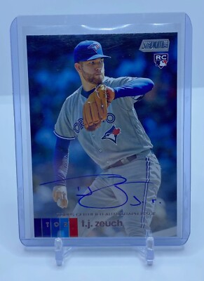 2020 Topps Stadium Club T.J. Zeuch RC Rookie AUTO Autograph Blue Jays ...