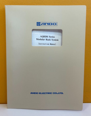 Ando Electric AS-62521 AQ8201 Series Modular Rack System Instruction Manual. | eBay