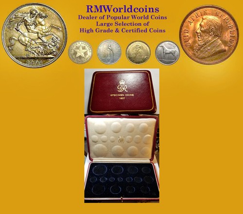 GB 1937 15 Pc Silver Proof Set Case, No Coins, Leather Case, Excellent ...