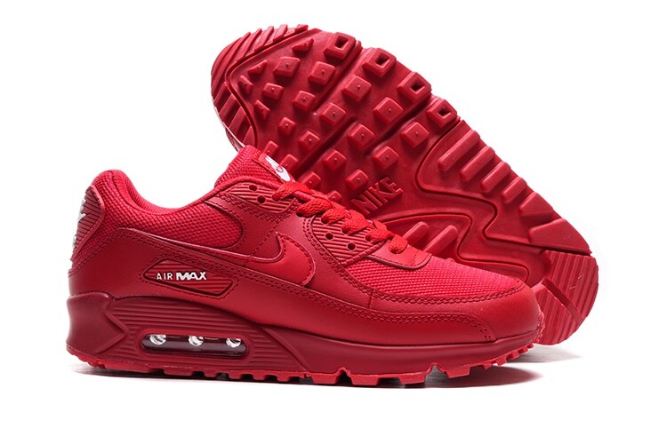 🔥New Nike Air Max 90 OG All Red Men's Comfortable Running Shoes FREE ...