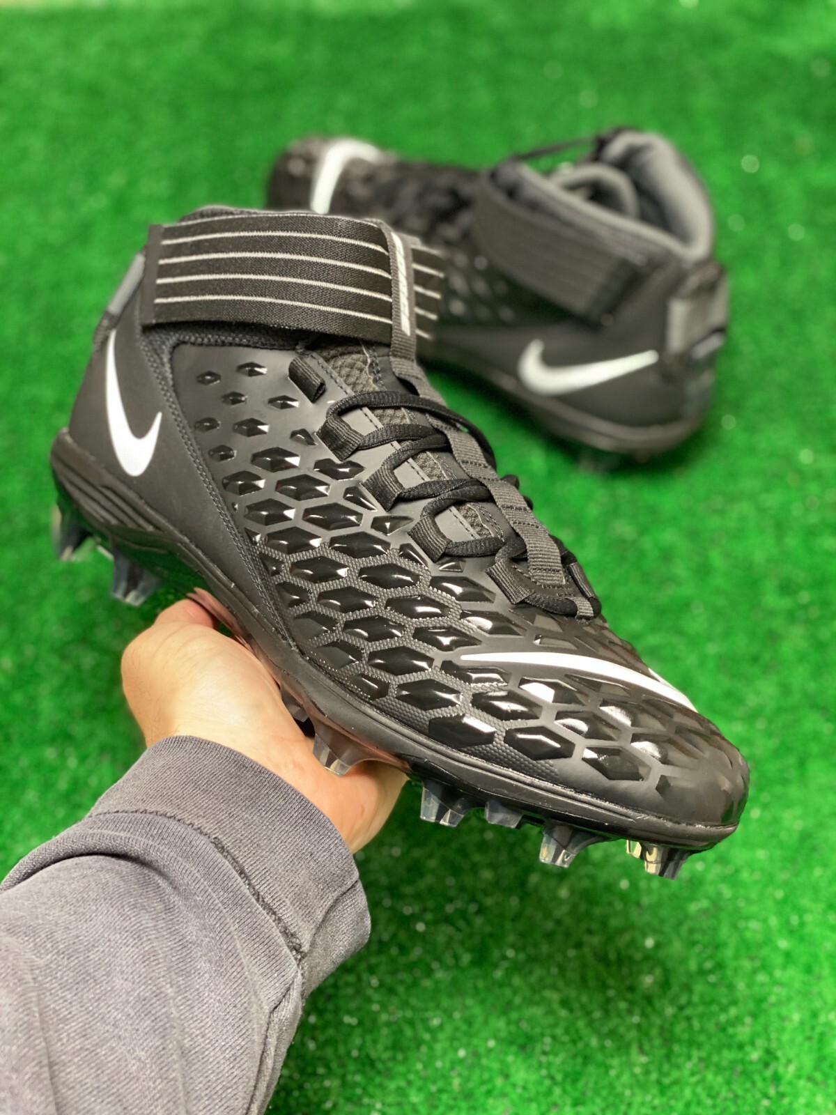 Nike Force Savage Pro 2 Mid Mens Football Cleats Black AH4000-002 NEW ...