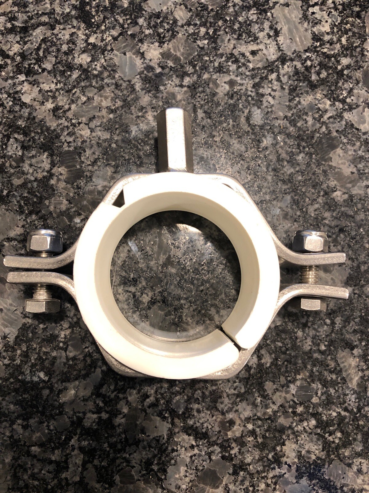 2″ Hexagonal Tube Hanger T304 W/PVC Inserts, 3/8″ Coupling Collar | eBay