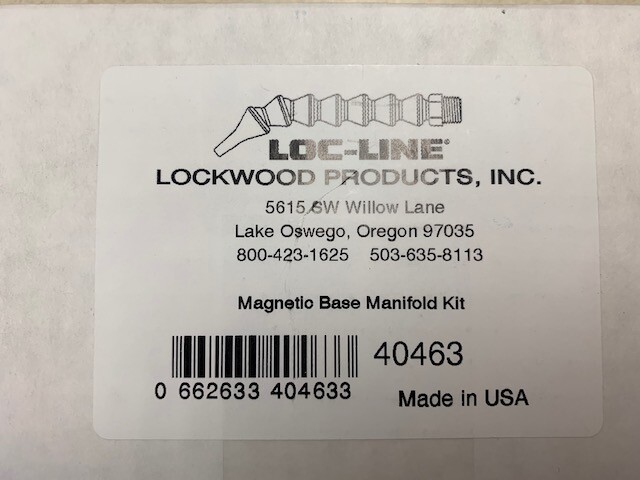 Magnetic Base Manifold Kit for 1/4" Loc-Line® Hose System #40463 - New ...