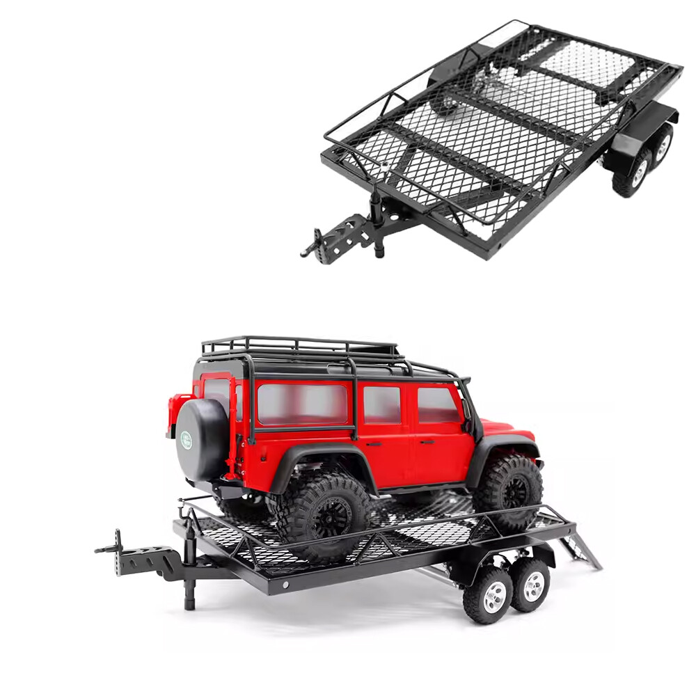 For 1/18 RC Traxxas TRX4M SCX24 FCX24 Parts Simulated Metal Trailer ...