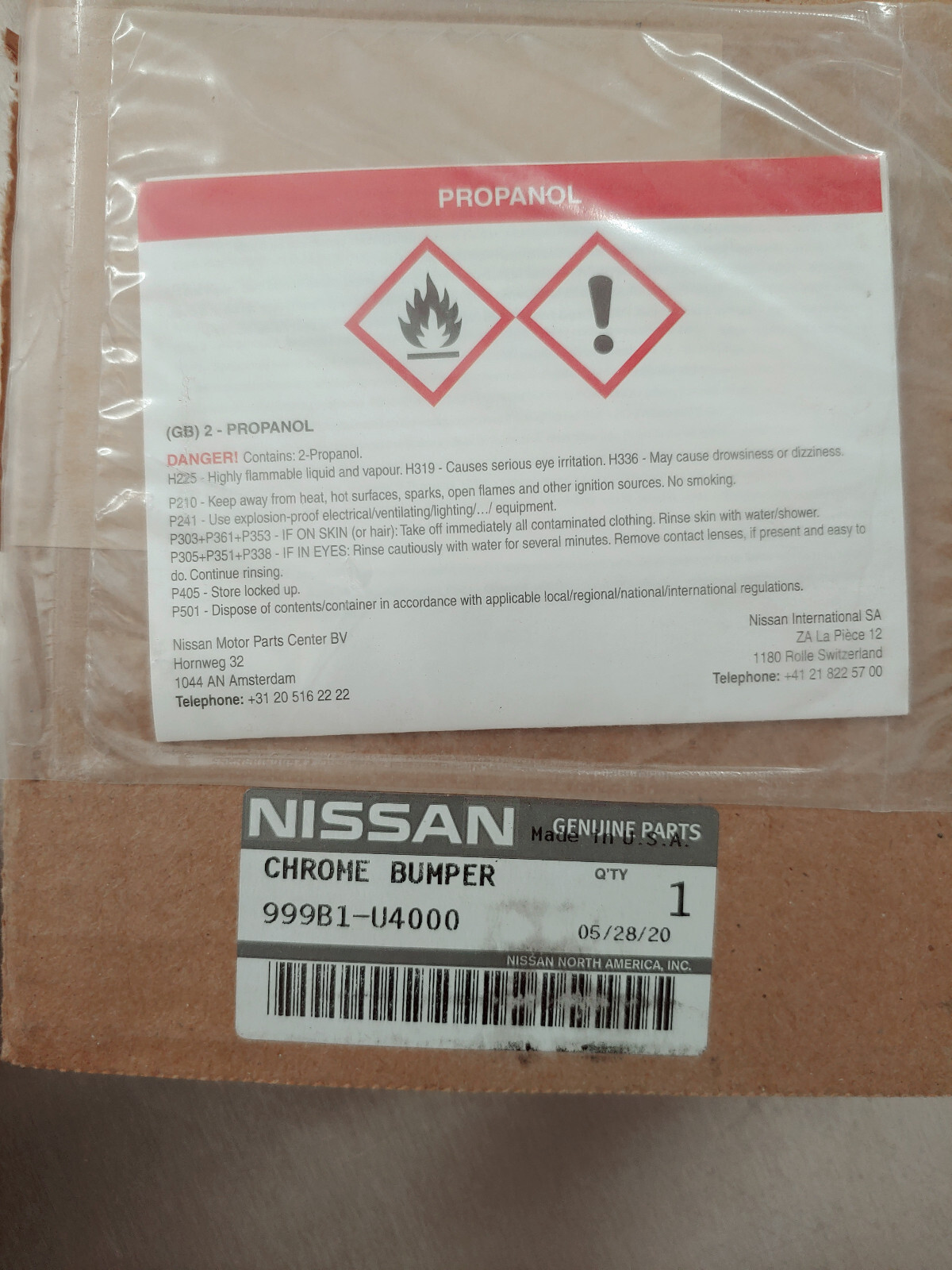 999B1-U4000 OEM NEW Genuine Nissan Chrome Rear Bumper Protector 2016 ...