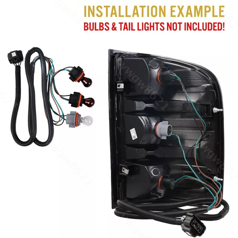 Tail Light Lamp Wiring Harness LH RH Pair For Fits Chevy Silverado ...