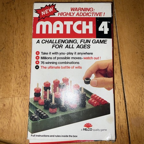 MATCH 4 HILCO No. 76 1987 Complete Game Vintage Ages 6 And Up Used ...