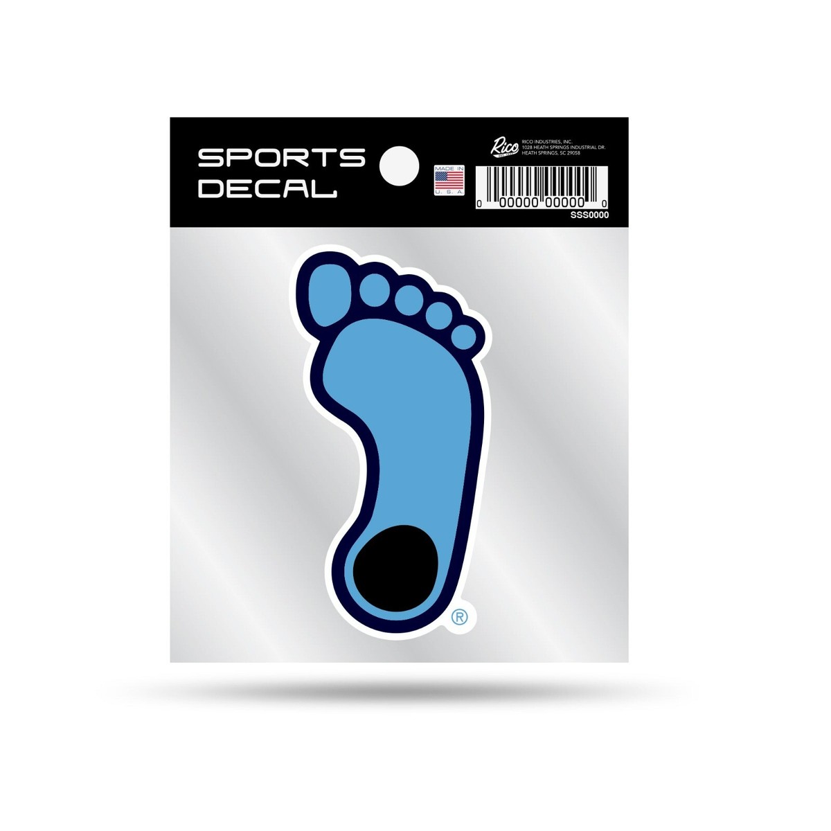 Tarheel Footprint Logo North Carolina Tar Heels Mascot Mat