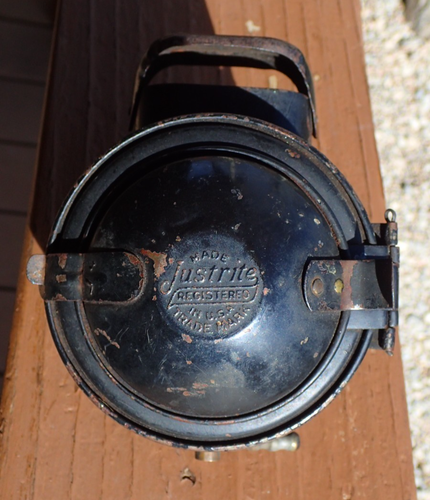 Antique Black Justrite Carbide Helmet Cap Lamp Mining | eBay