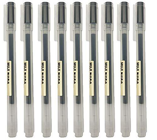 Muji Gel Ink Ball Point Pen, Black, 0.5mm, Pack of 3 (Japan Import ...