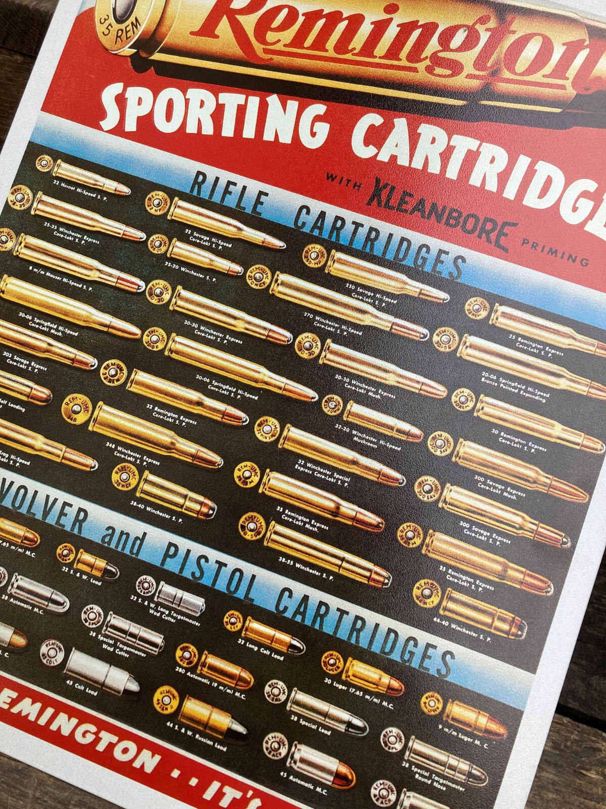 Remington Sporting Cartridges bullet board TIN SIGN metal poster ammo ...
