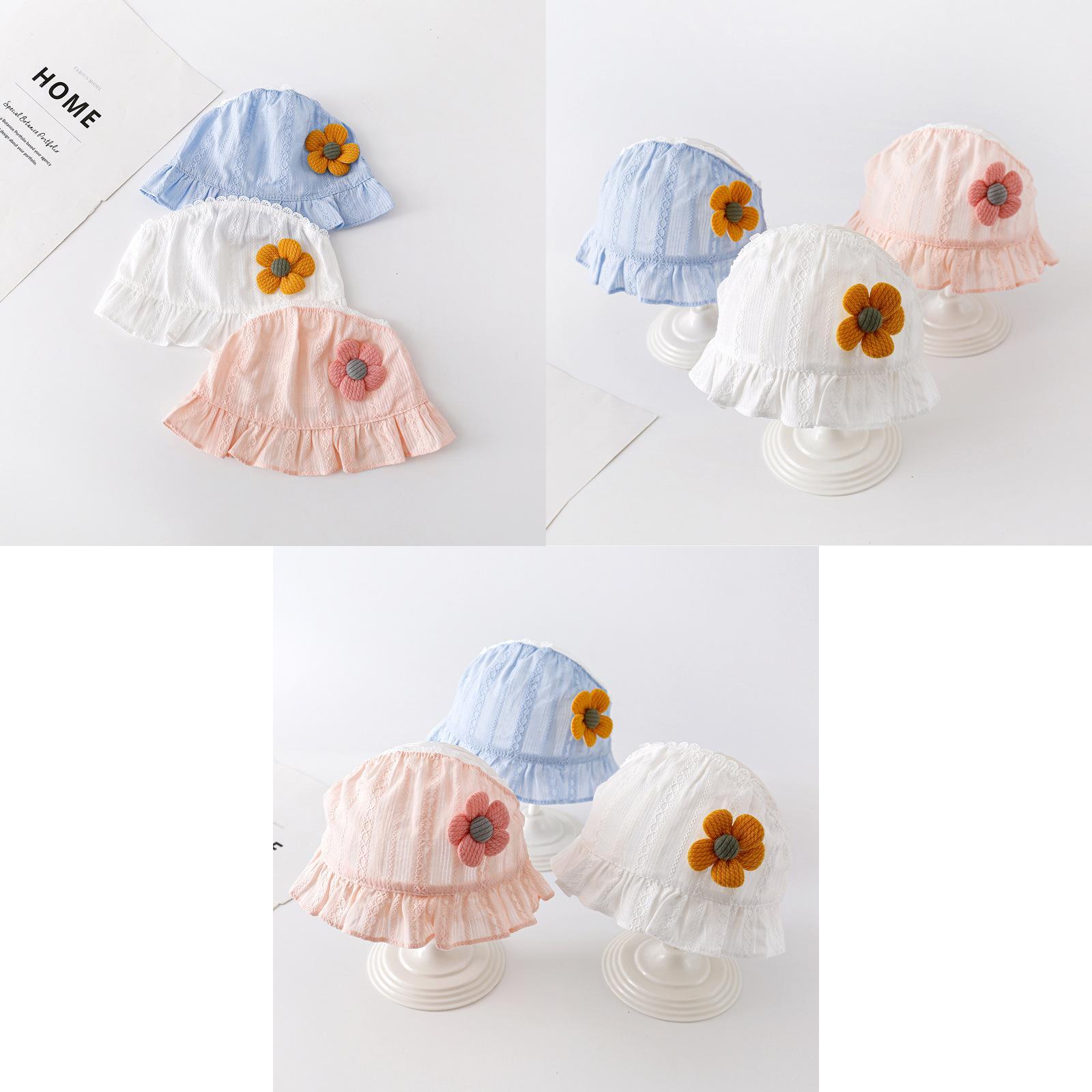 Girl Summer Baby Visor Baby Lace Visor Cute Cotton Top Hat Stylish ...