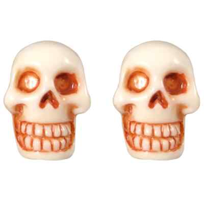 Skull Earrings Acrylic Stud Gothic Horror Halloween Creepy Macabre ...
