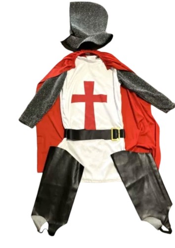 *Kids Crusader Knight Costume Sz Medium Boys Medieval Lord Cape Tunic ...