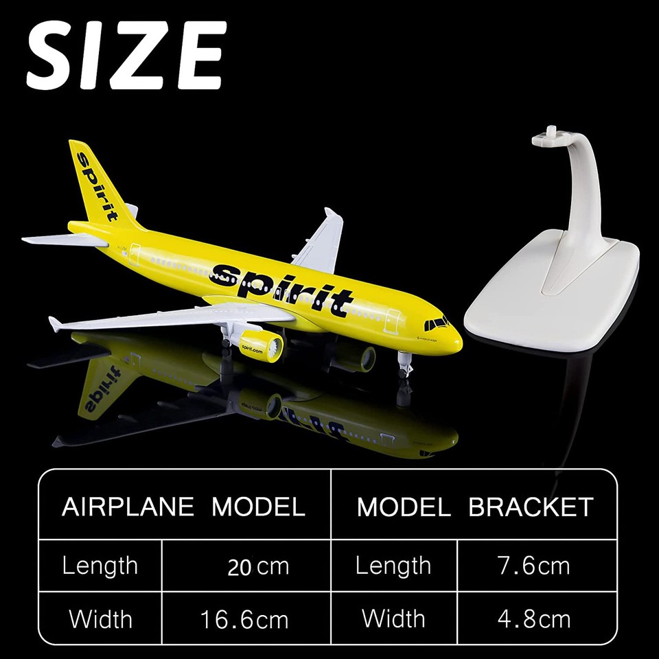 1:300 American Spirit A320 Model Plane Alloy Diecast Airplane Model ...