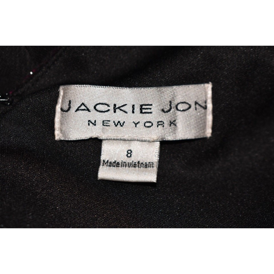 JACKIE JON $178 Glittery Embroidered Cap Sleeve Fit & Flare Dress Size ...