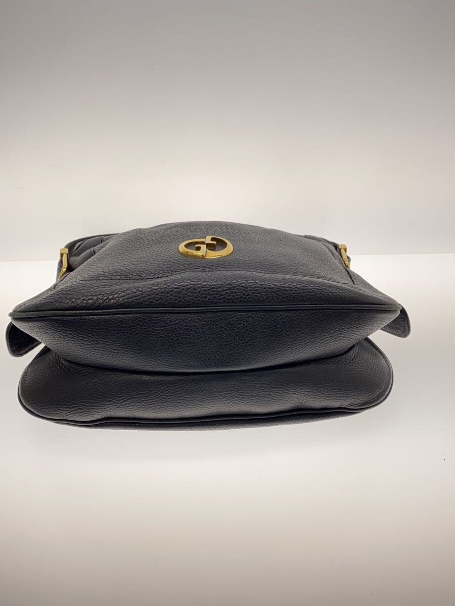 GUCCI shoulder bag interlocking G leather Black plain 257089 GUCCI shoulder bag interlocking G leather Black plain 257089