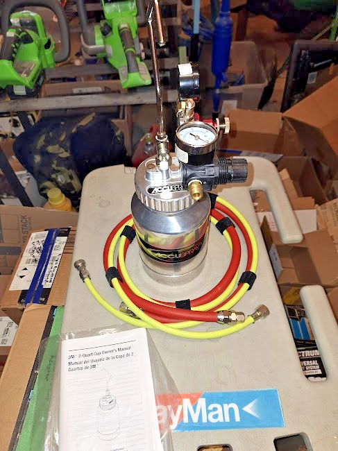 3M Accuspray Dual Gauge 2 Quart Pressure Pot with 5 foot Gun Hose Set | eBay