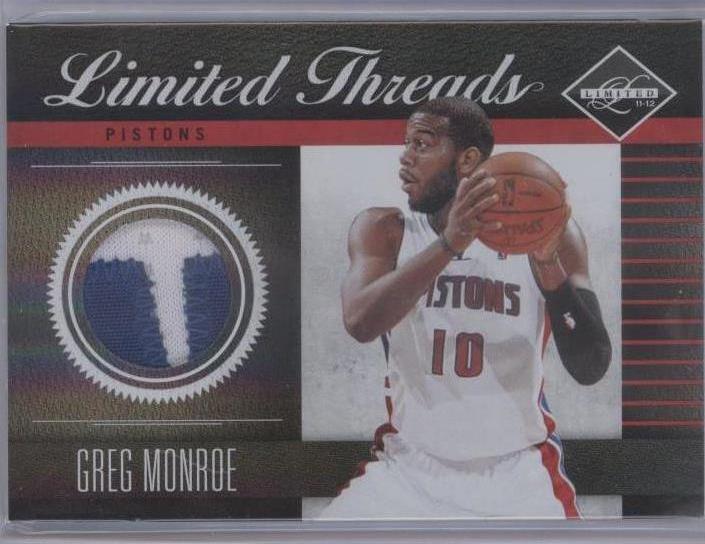 2011-12 Panini Limited - Limited Threads Greg Monroe #18 Prime /25 (MEM ...