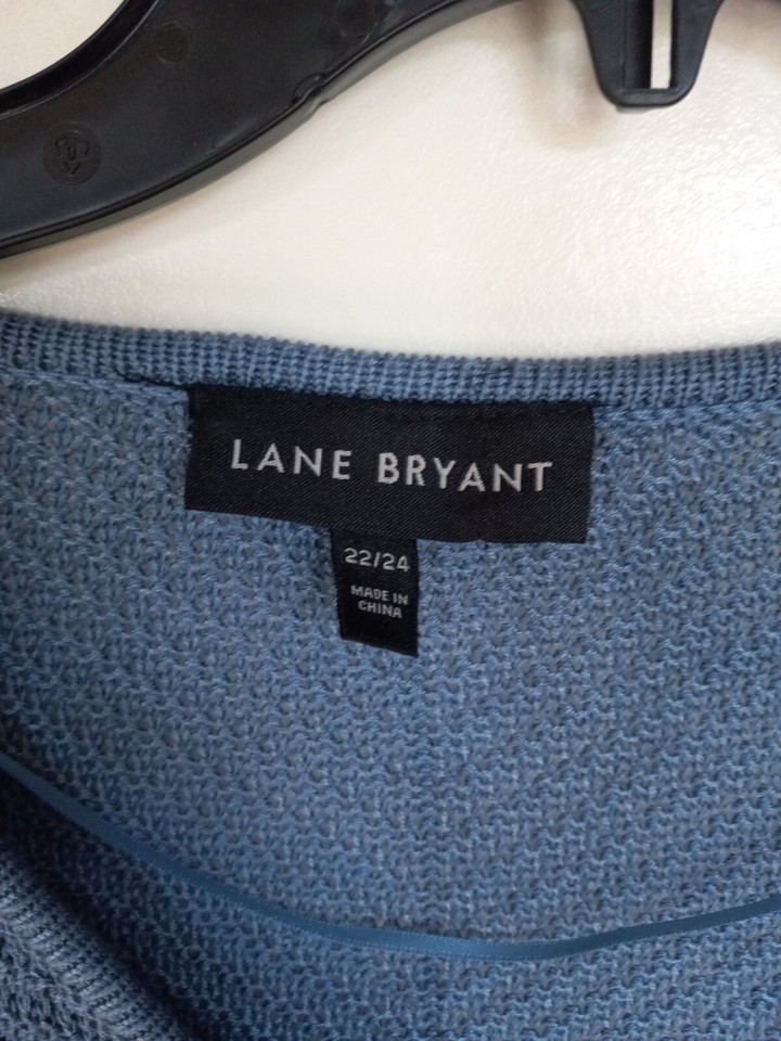 Lane Bryant Women's Blue Pullover Sweater Knit Design Size Plus 22/24 ...