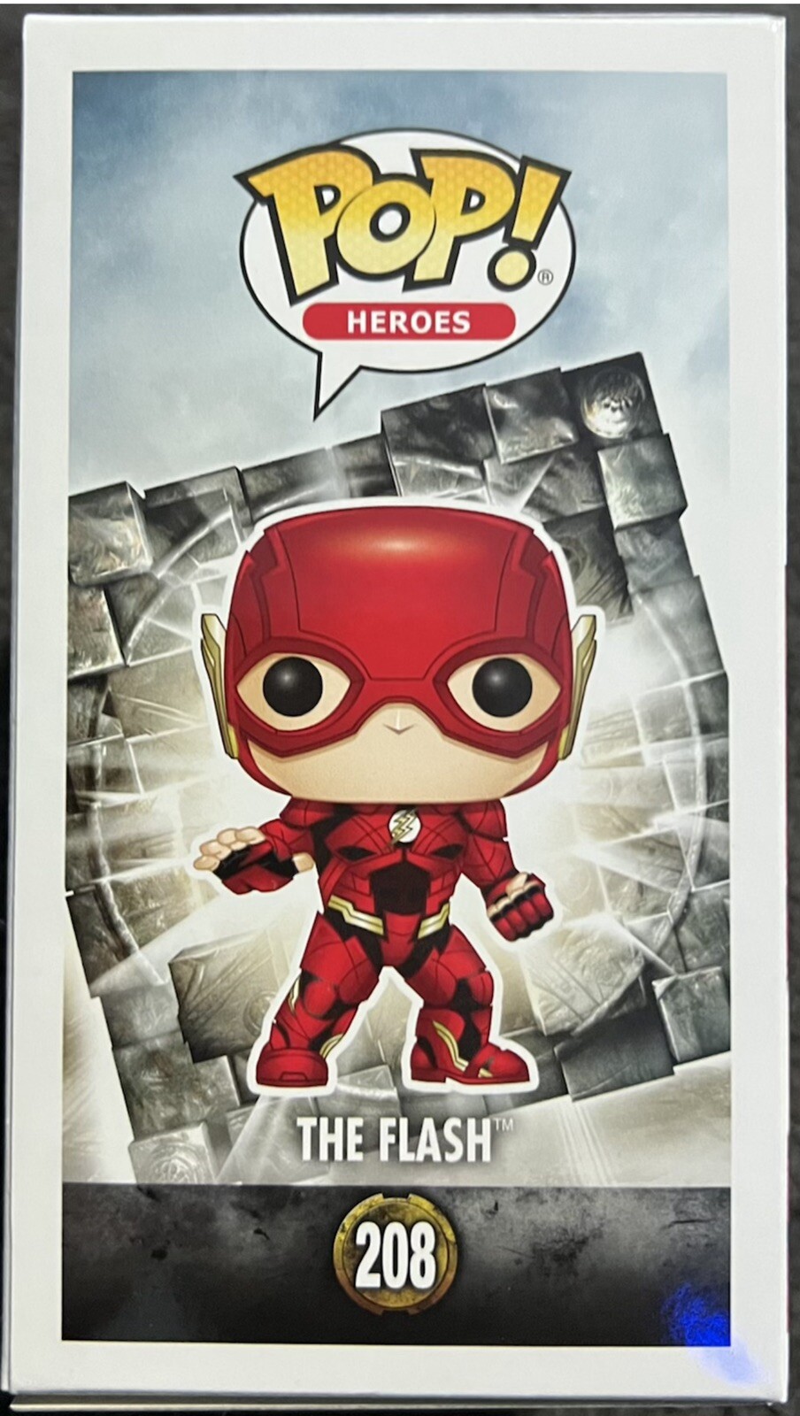 FUNKO POP VINYL TV DC HEROES JUSTICE LEAGUE 208 THE FLASH BLUE CHROME ...