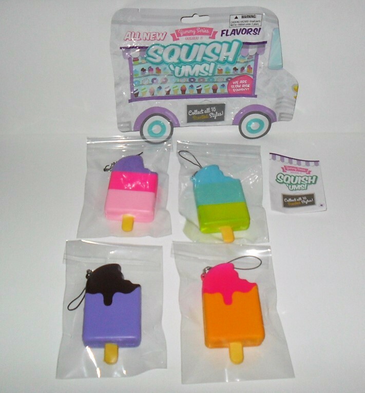 YUMMY SERIES 2 SQUISHUMS COOL TREATS SET OF 4 SQUISHY SLOW RISE LOOSE ...