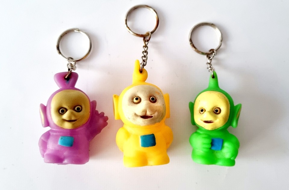 VINTAGE 1990s TELETUBBIES Keychain • Soft Squeeze Toy • RARE ...