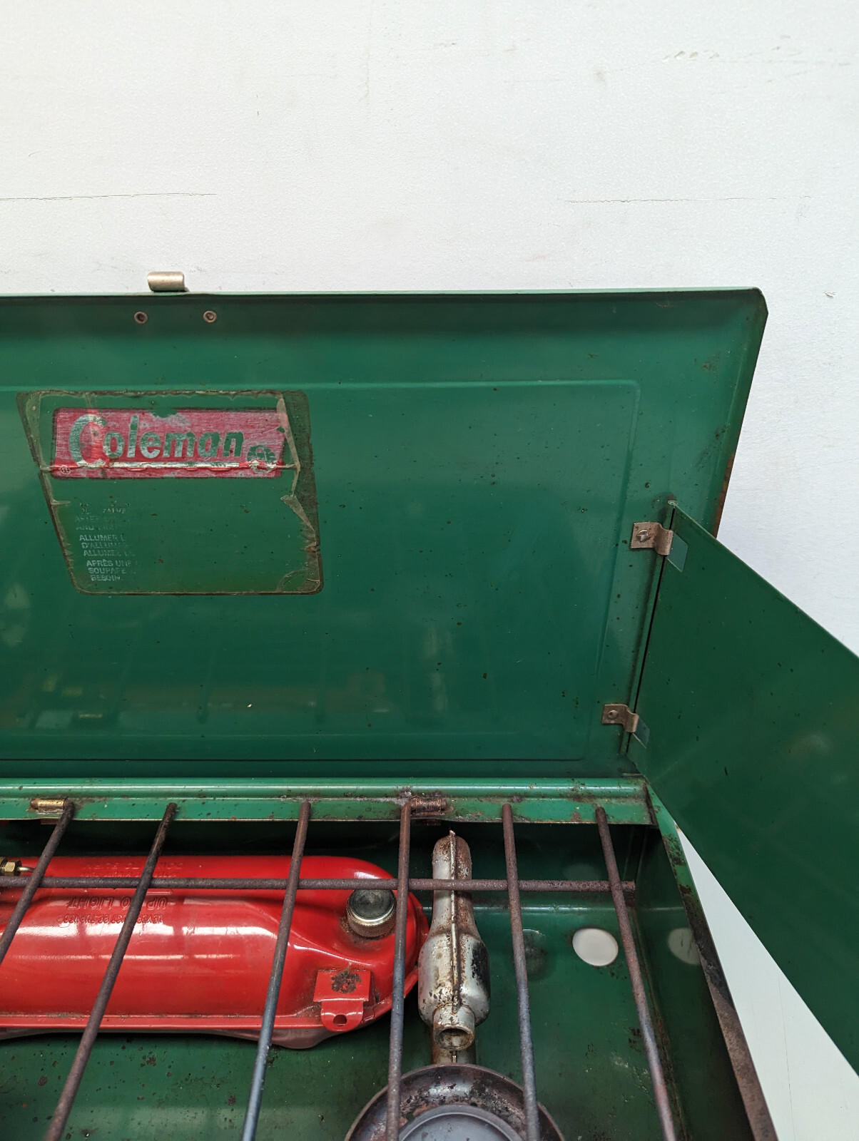 Vintage Working Green Coleman Portable Two Burner Gas Camp Stove 421D ...
