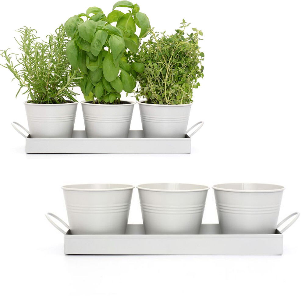 Kitchen Window Herb Pots Set Of 3 Copper Kitchen Herb Pots | Indoor