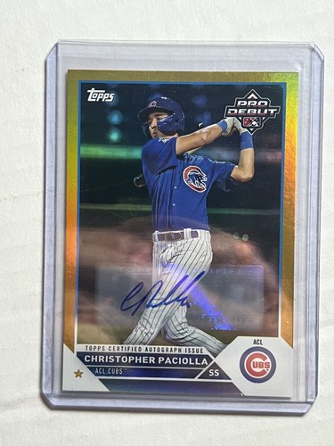 2023 Topps Pro Debut Autographs Gold Foil #PD195 Christopher Paciolla ...