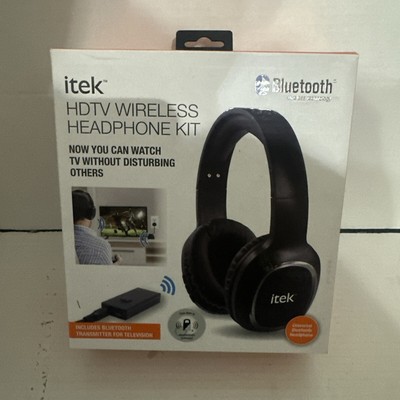 itek HDTV Wireless Headphone Kit Includes Bluetooth Transmitter For TV ...