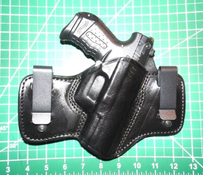 Tagua DCH-1025 RH Black Leather Dual Clip IWB Holster for Walther PK380 ...