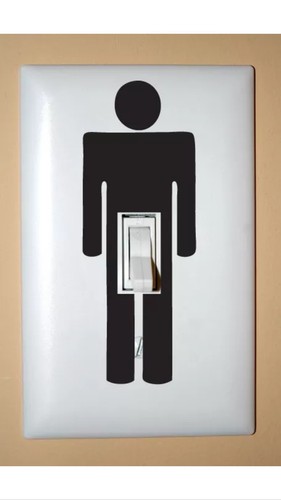 Adult light switch Cover Funny Guy College Vinyl Decal sticker gag gift ...