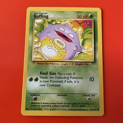 Pokémon TCG Koffing Base Set 51/102 Regular Unlimited Common | eBay