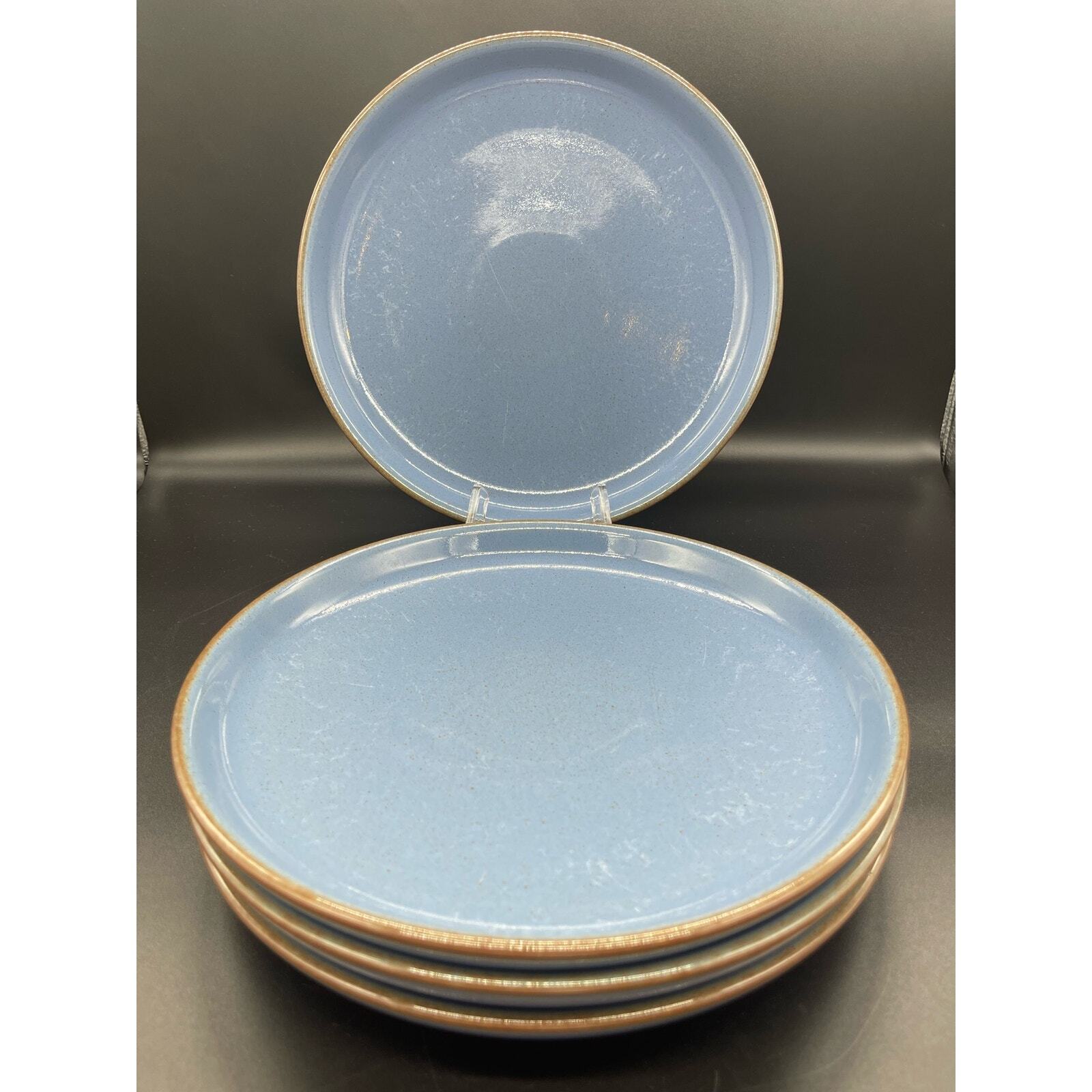 Denby 1809 Set of 4 Juice Blue Dinner Plates 10" | eBay