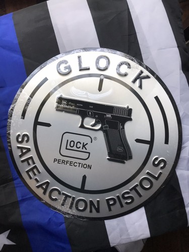 GLOCK USA Perfection Gen 5 Pistol 12" Metal Sign Garage Man-Cave Dealer ...