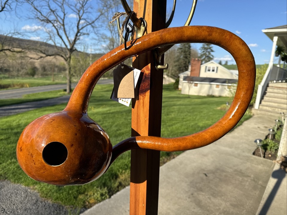 Curly Dipper Gourd Birdhouse Unique Natural Dried Gourd Farmhouse ...