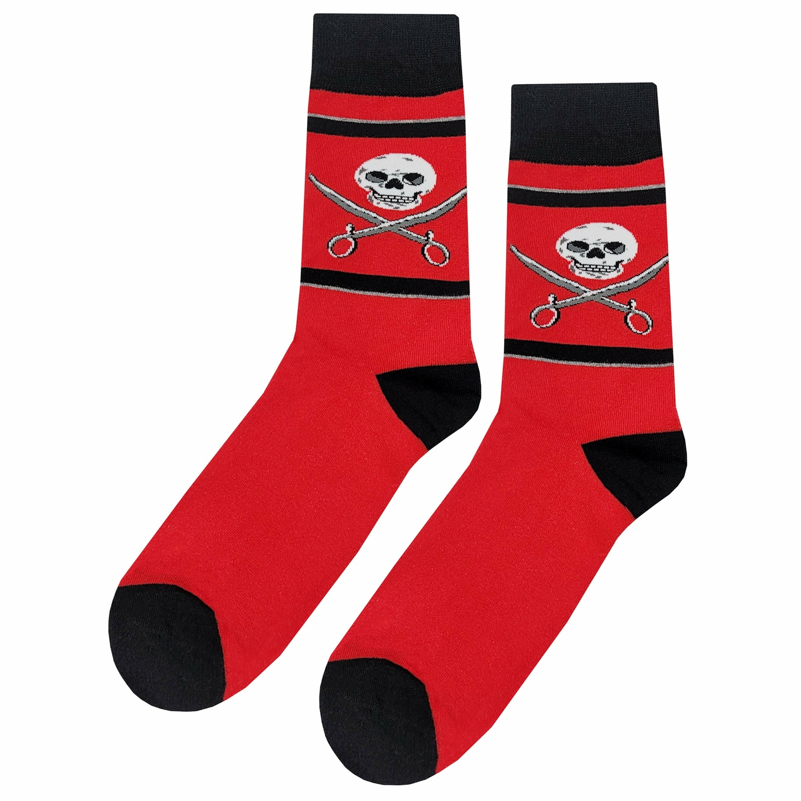 NWT Pirate Dress Socks Novelty Men 8-12 Red Crazy Fun Sockfly | eBay