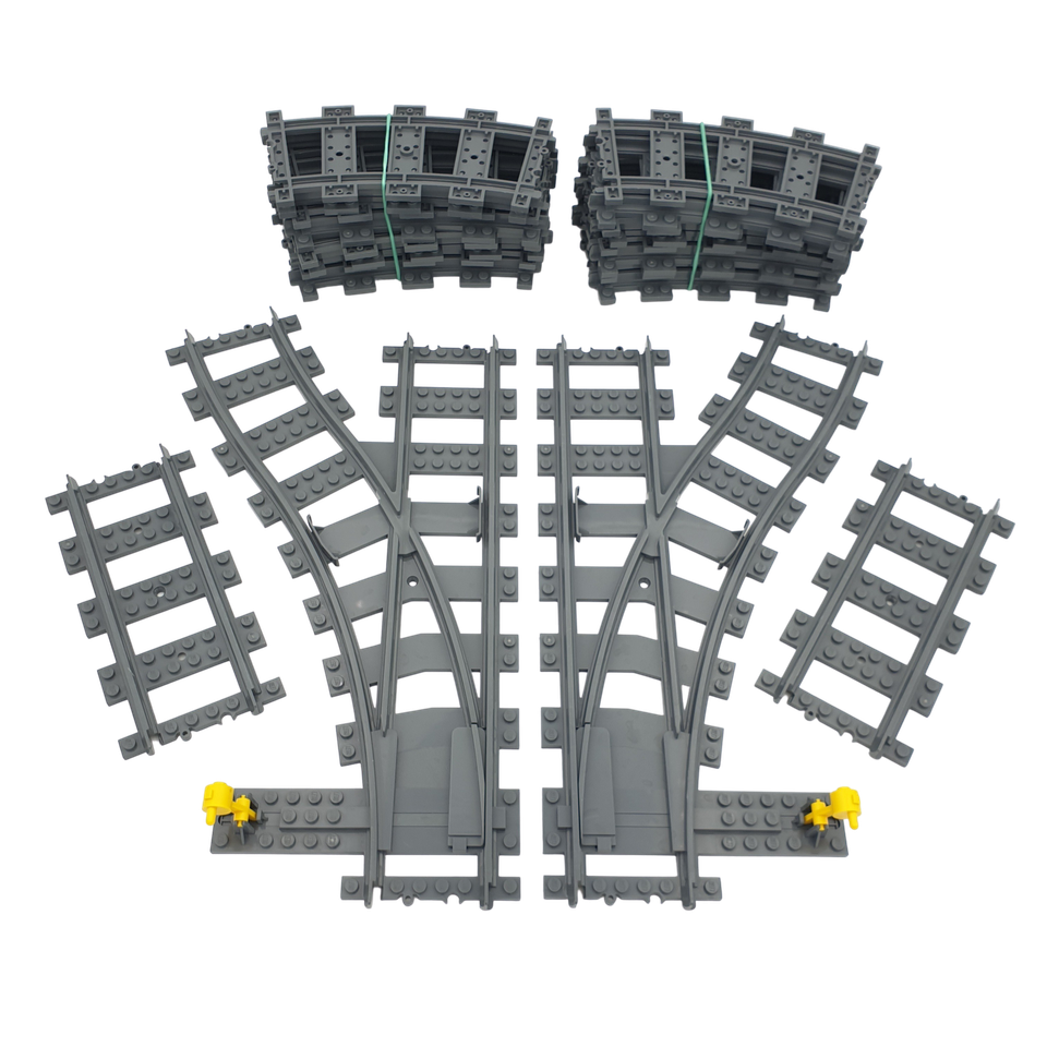 Lego® TRAIN Tracks RC Railway 7895 7896 60205 60238 Rails SET Switch ...