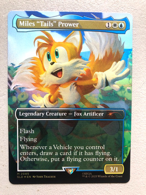 Mtg Carte Magic Sonic Secret Lair Miles Tails Prower FOIL English NM | eBay