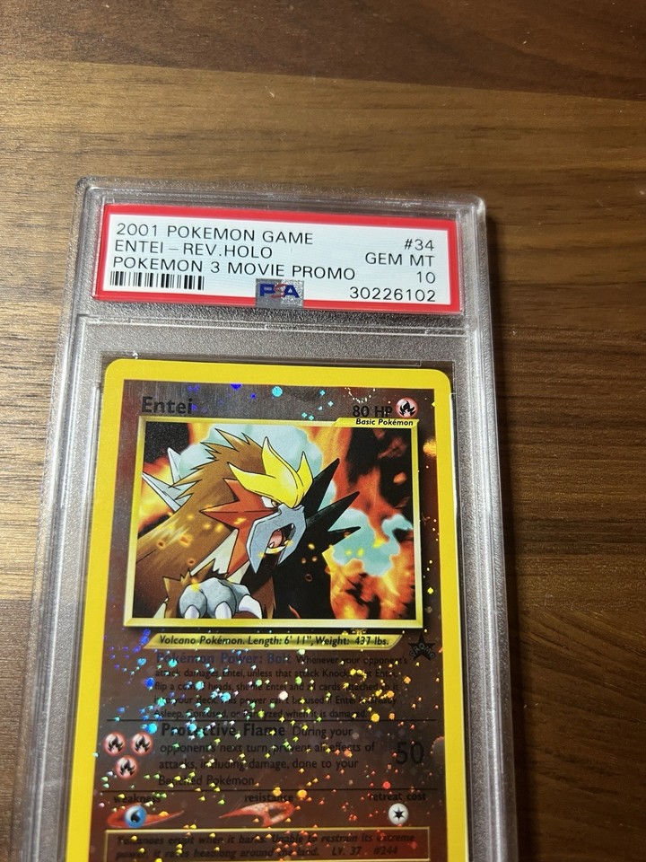 2001 Pokemon Game Entei Reverse Holo Foil Movie Promo #34 PSA 10 🌀2 ...