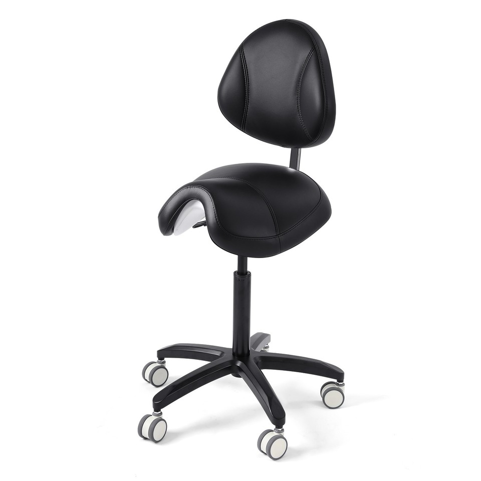 JMU Saddle Stool Adjustable Height Ergonomic Rolling Stool Reclinable ...