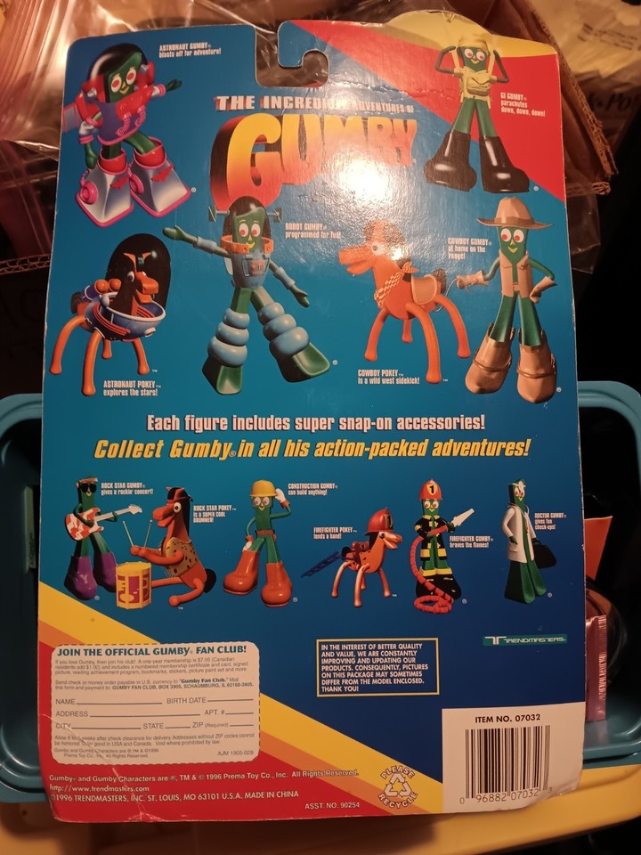 NOS Vintage 1996 The Incredible Adventures of Gumby Superflex Robot ...