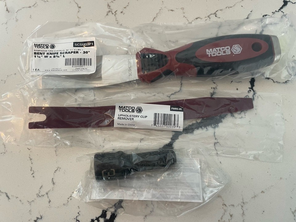 Sealed Matco 30 Degree Bent Knife Scraper&Upholstery Clip Remover&3 ...